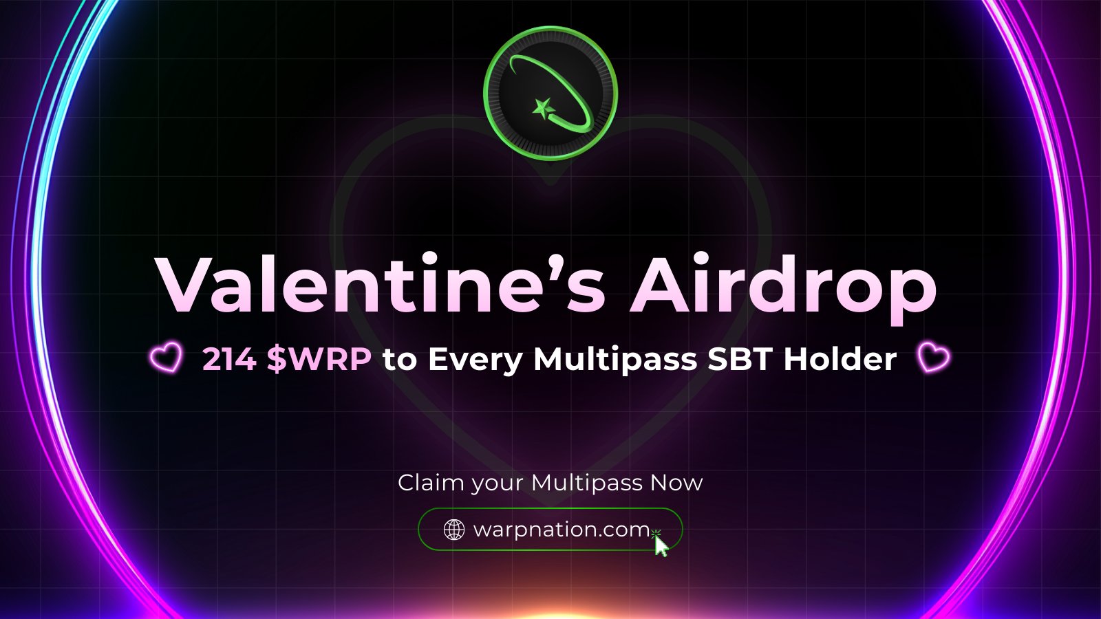 Warp Nation Launches Valentine’s Day 214 $WRP Airdrop - ChainPlay.gg